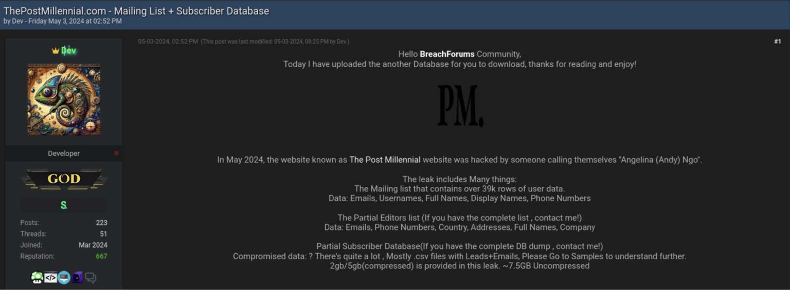 The Post Millennial Data Breach: What We Know | SpyCloud